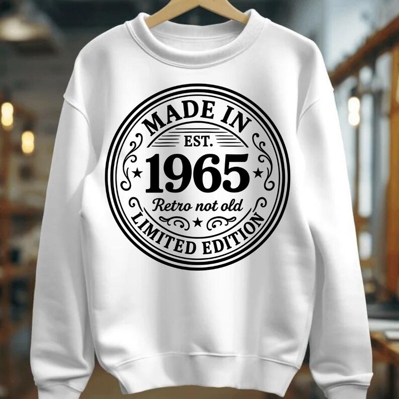61th Birthday Svg Png, 1965 Svg, Born in 1965 Vintage Svg, Vintage 1965 ...