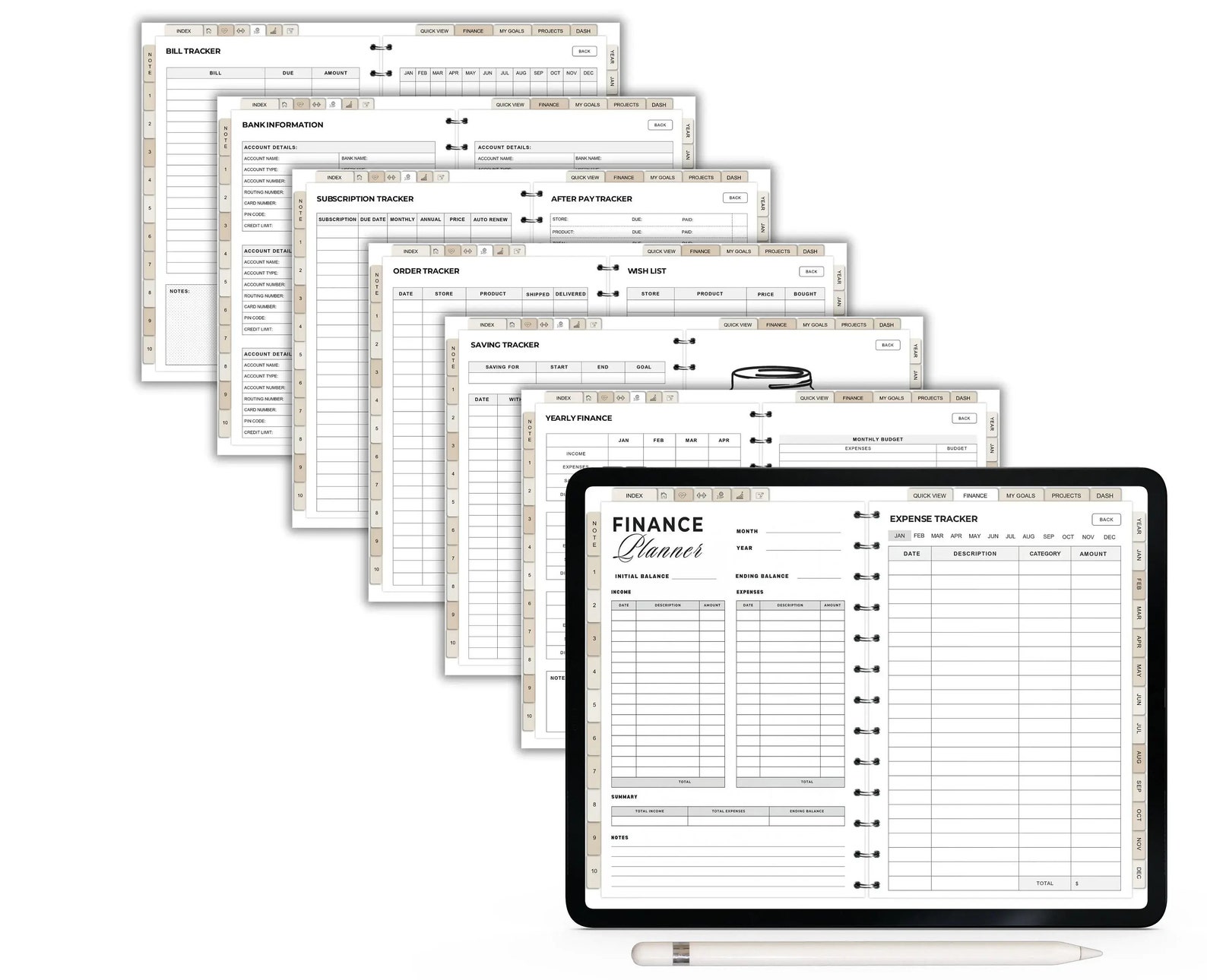 Digital Daily Planner 2024 2025 UNDATED, iPad Goodnotes Planner ...