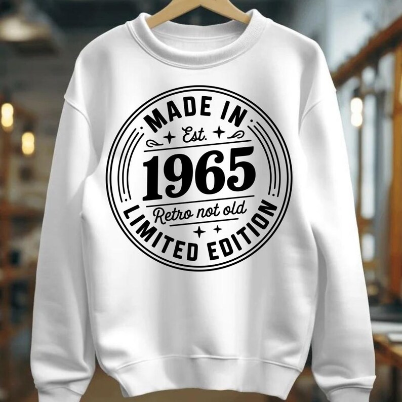 61th Birthday Svg Png, 1965 Svg, Born in 1965 Vintage Svg, Vintage 1965 ...