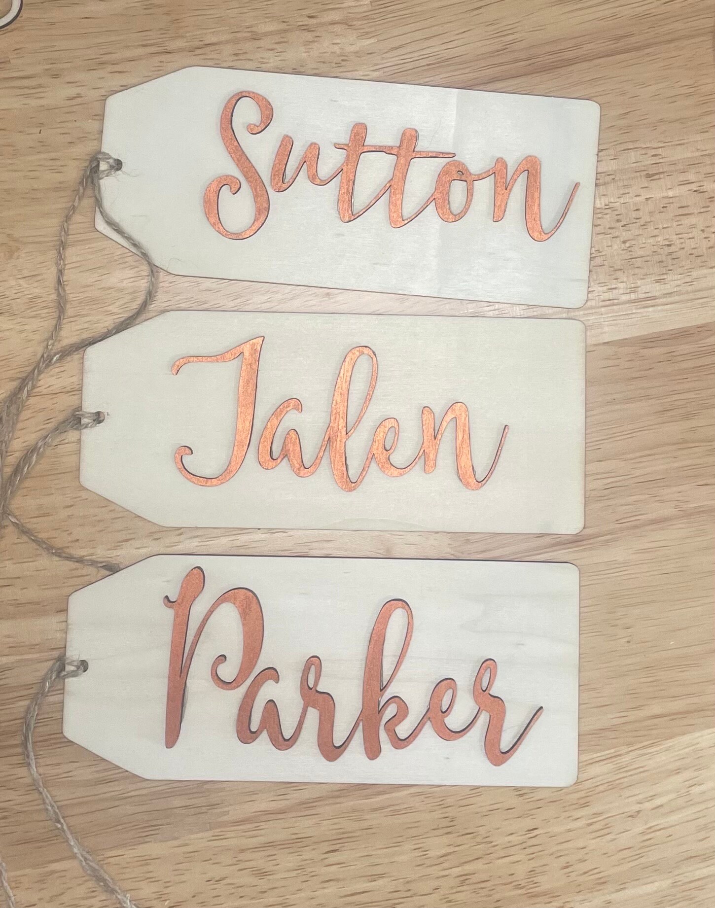 Wood Gift Tags, Wood Name Tags, Custom Stocking Tags, Custom Wood Tags ...