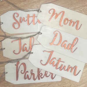 Wood Gift Tags, Wood Name Tags, Custom Stocking Tags, Custom Wood Tags ...