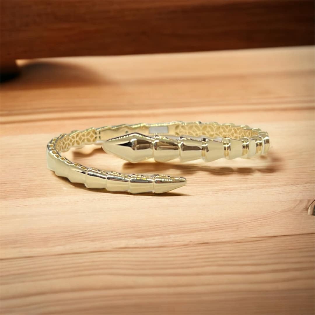 14k Gold Serpent Bracelet, Snake Bracelet, Snake Style Bracelet ...