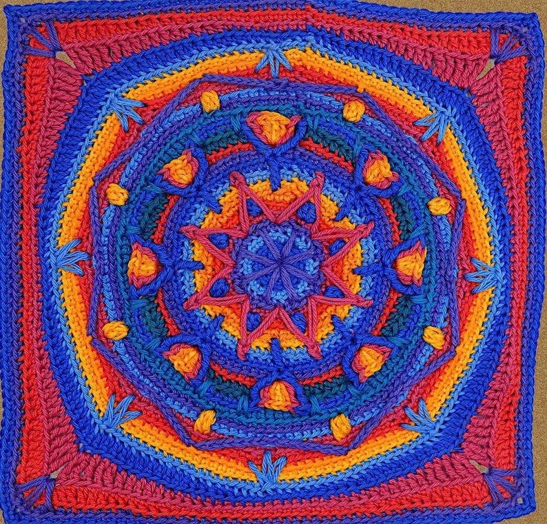 Mandala Square - Overlay Crochet Pattern - Etsy