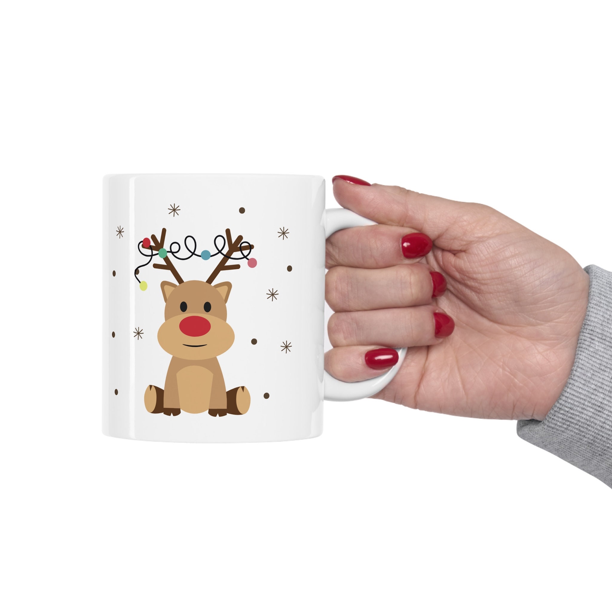 Christmas Rudolph the Red Nosed Reindeer Ceramic Mug 11oz - Etsy