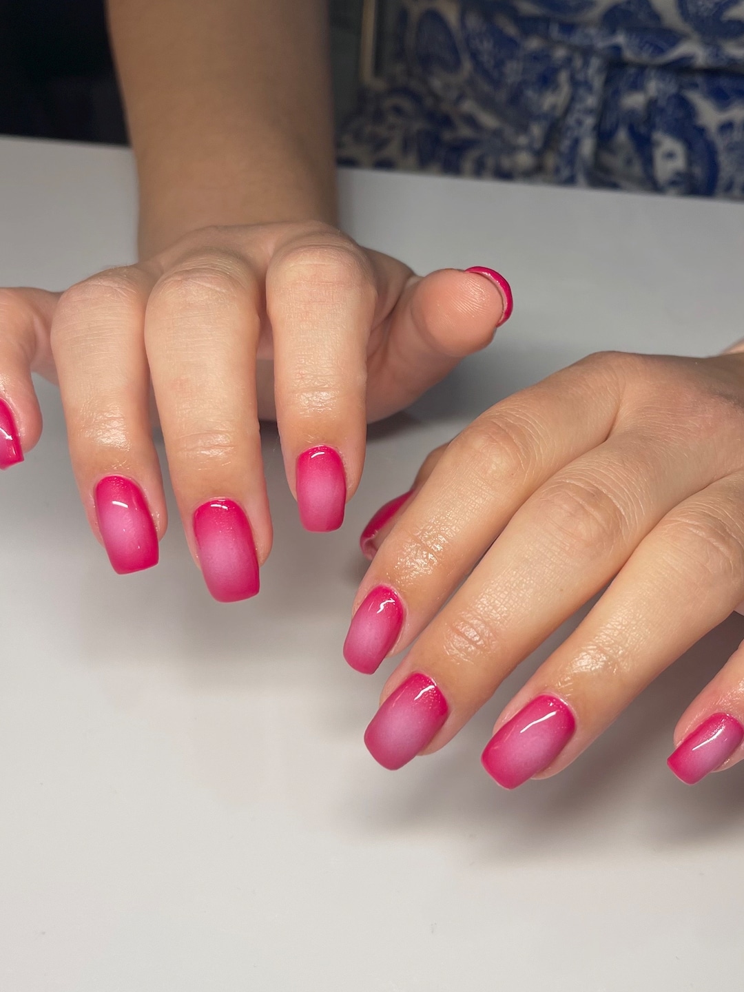 Pink Aura Gel Press on Nails Josiegelnails | Pink Nails, Aesthetic ...