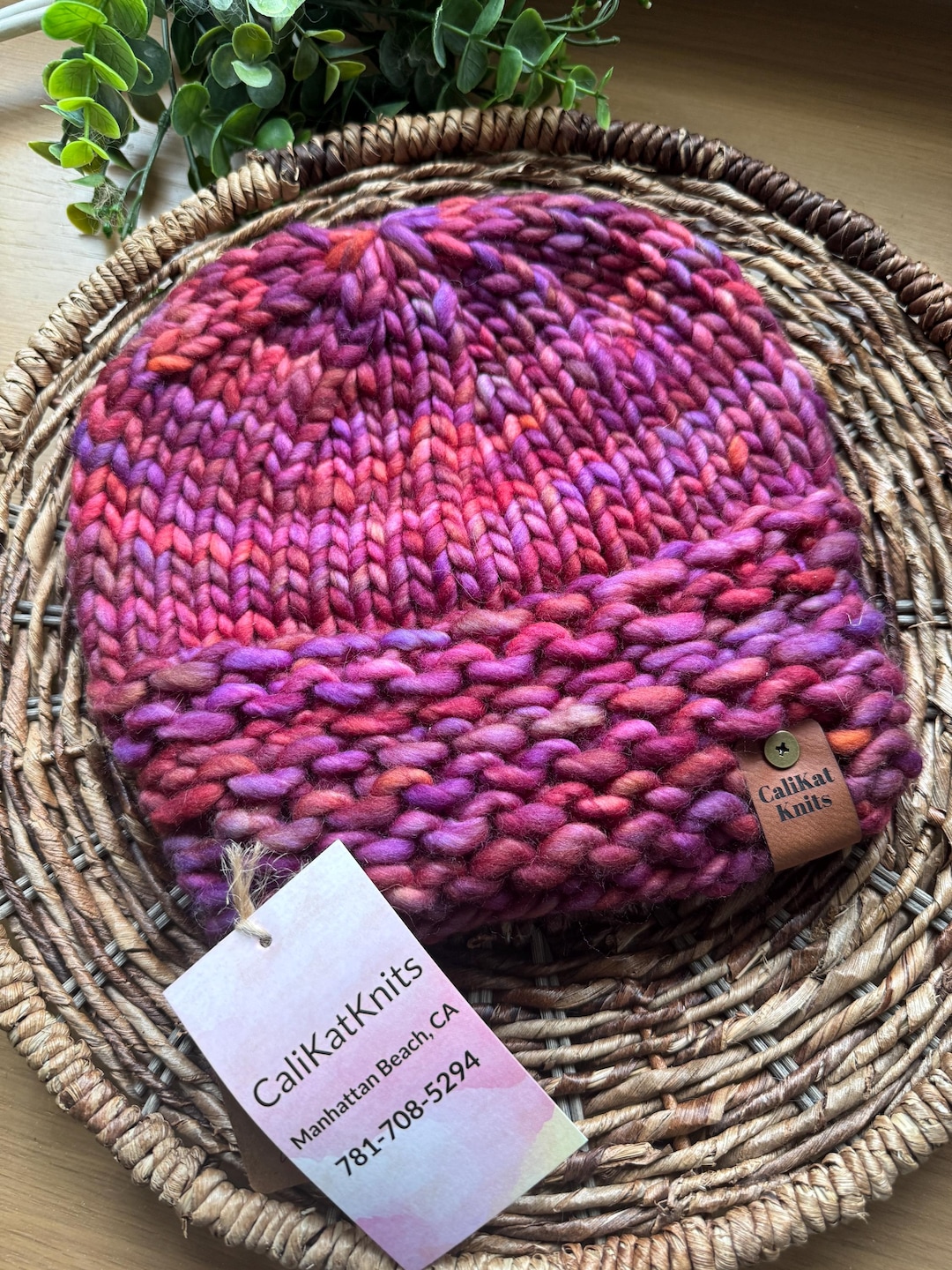 Hand Knit Hat Malabrigo Rasta Merino Wool Watching the Waves for Teens ...