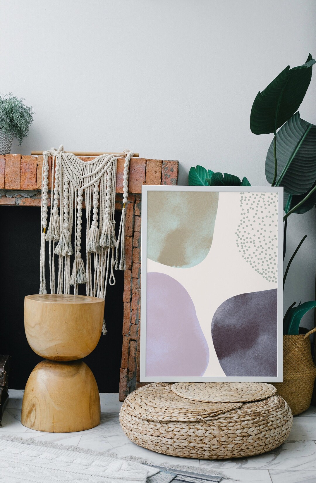 Abstract Digital Print, Printable Abstract Set, Boho Wall Decor, Boho ...