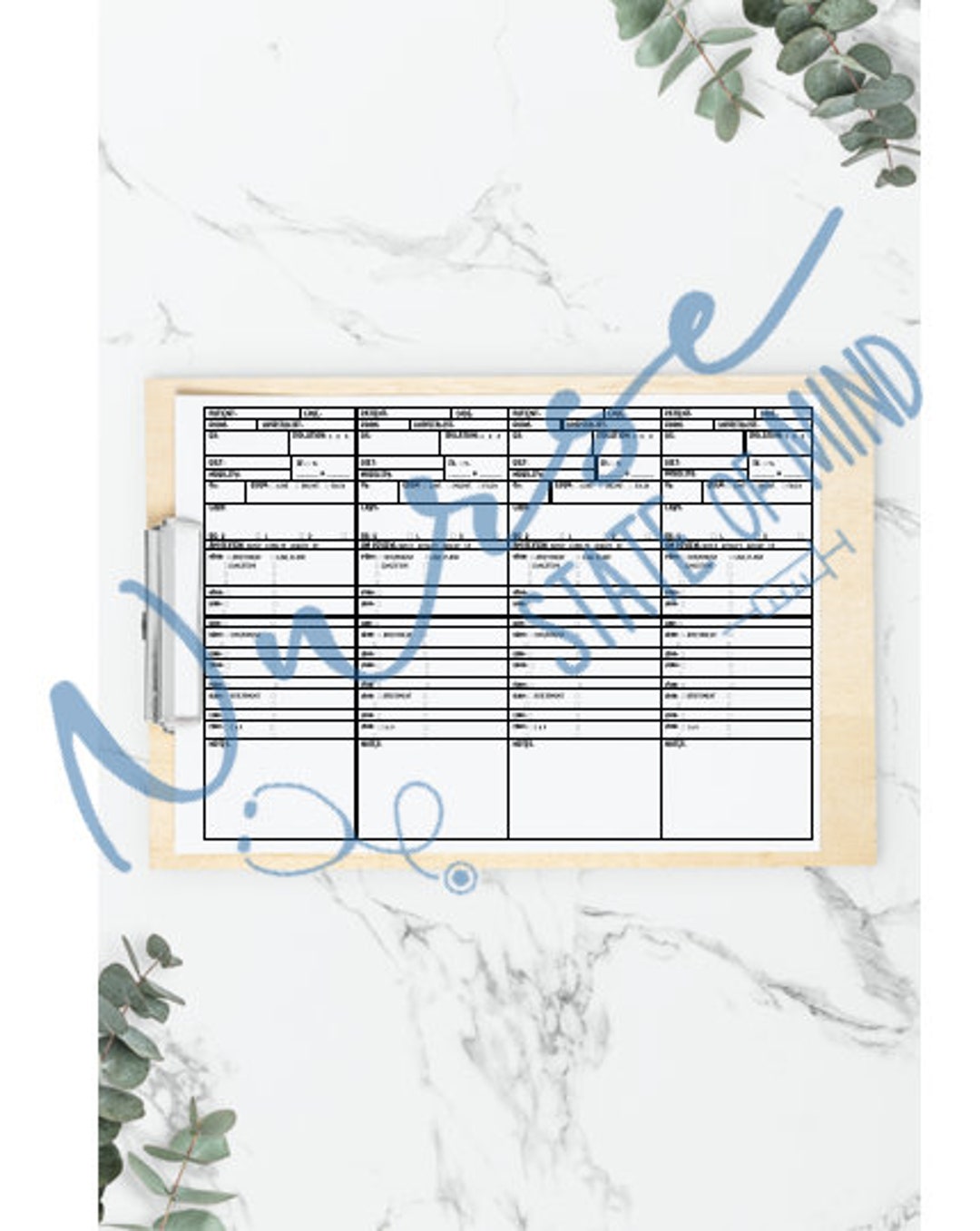 4 Patient tele/pcu Report Sheet - Etsy