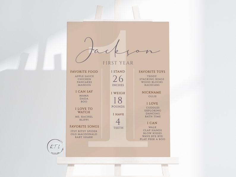 1st Milestone Board, Simple Milestone Sign, BOHO Minimalist Milestone ...