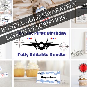 Top Pilot Cupcake Toppers, Fighter Jet Toppers, Top Fighter Jet Cupcake ...