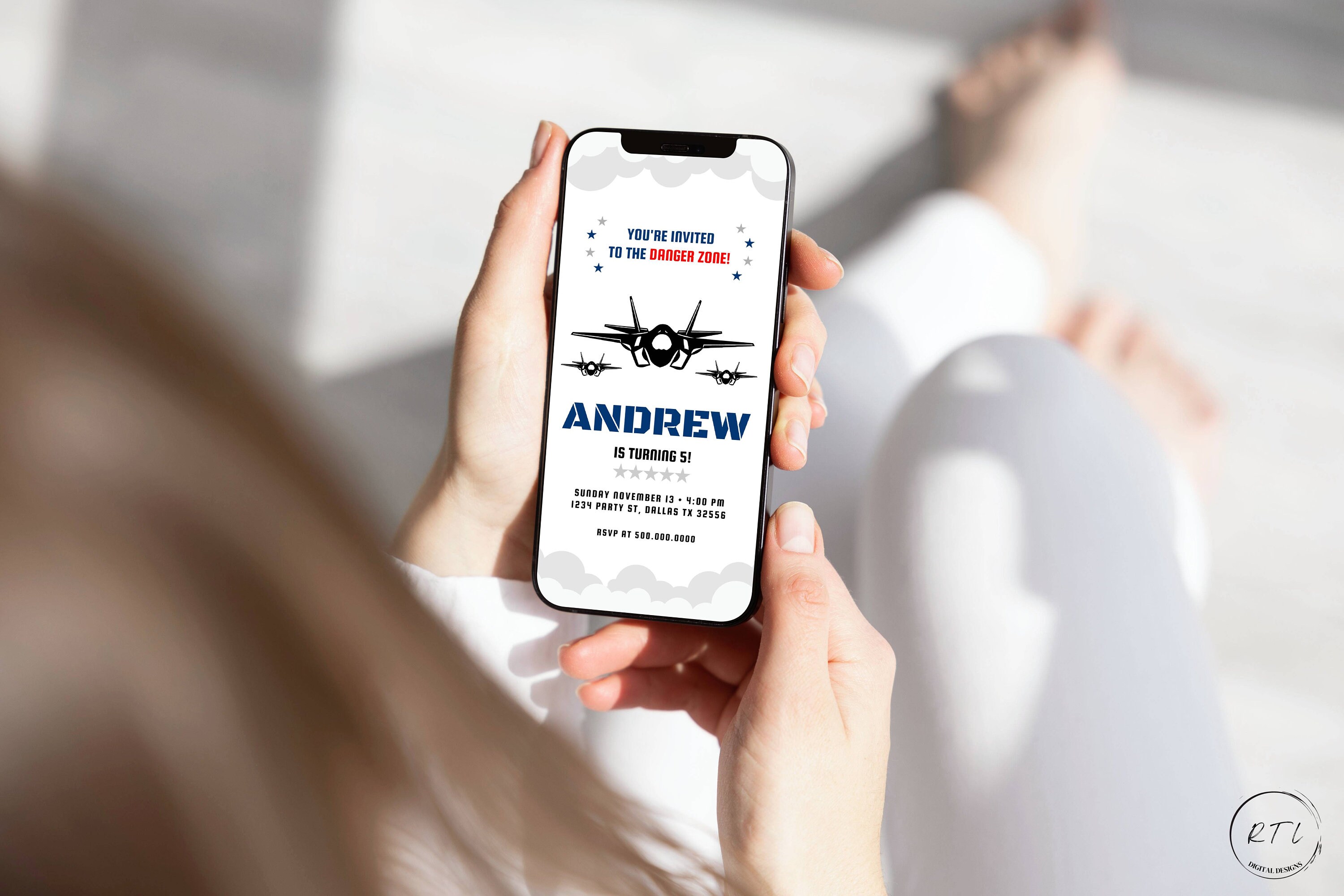 Top Pilot Birthday Invite, Military Jet Birthday Invitation, Any Age ...