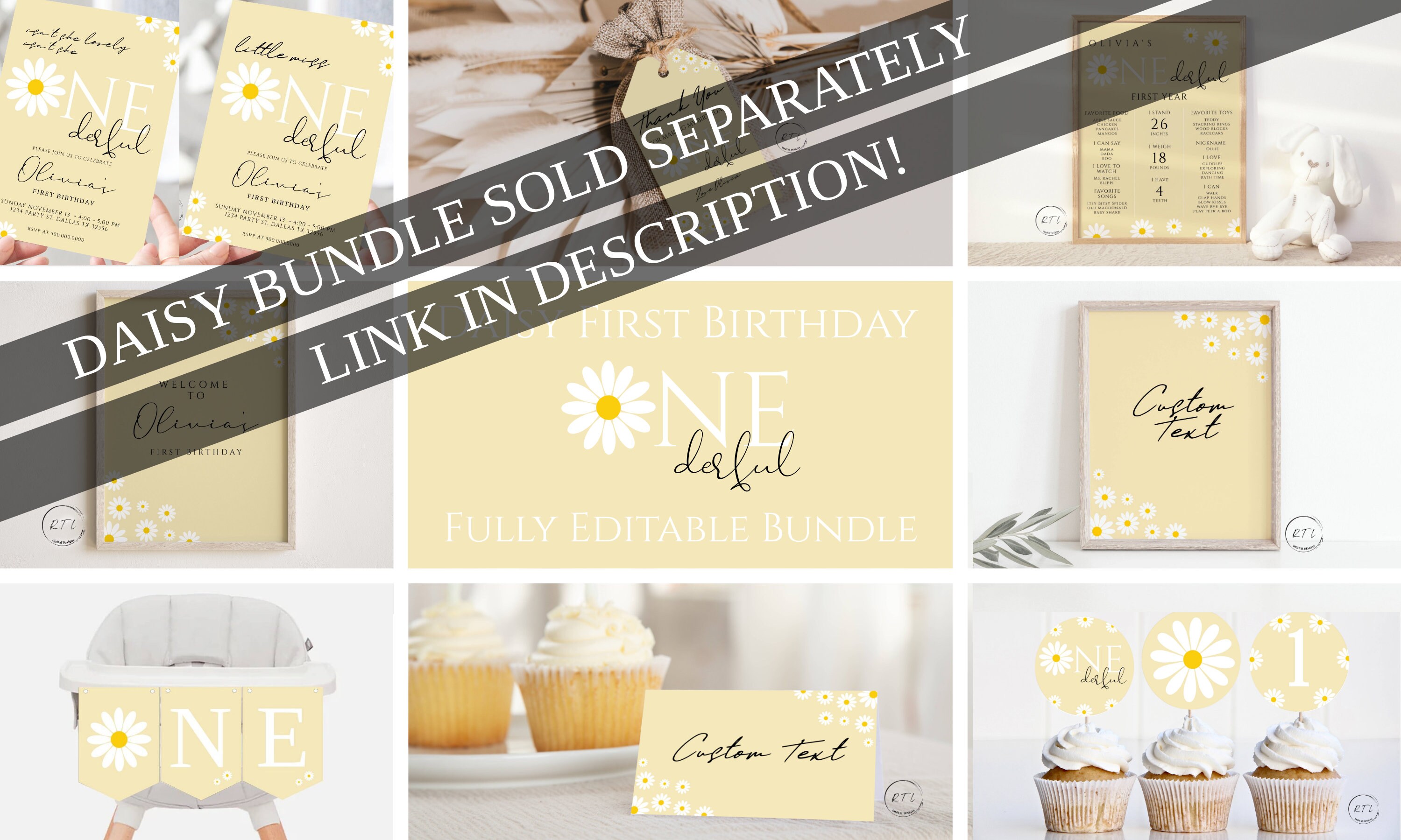 Daisy Birthday Welcome Board, Daisy Flower Poster , First Birthday ...