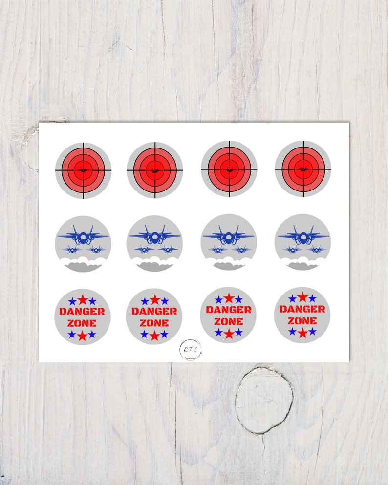 Top Pilot Cupcake Toppers, Fighter Jet Toppers, Top Fighter Jet Cupcake ...