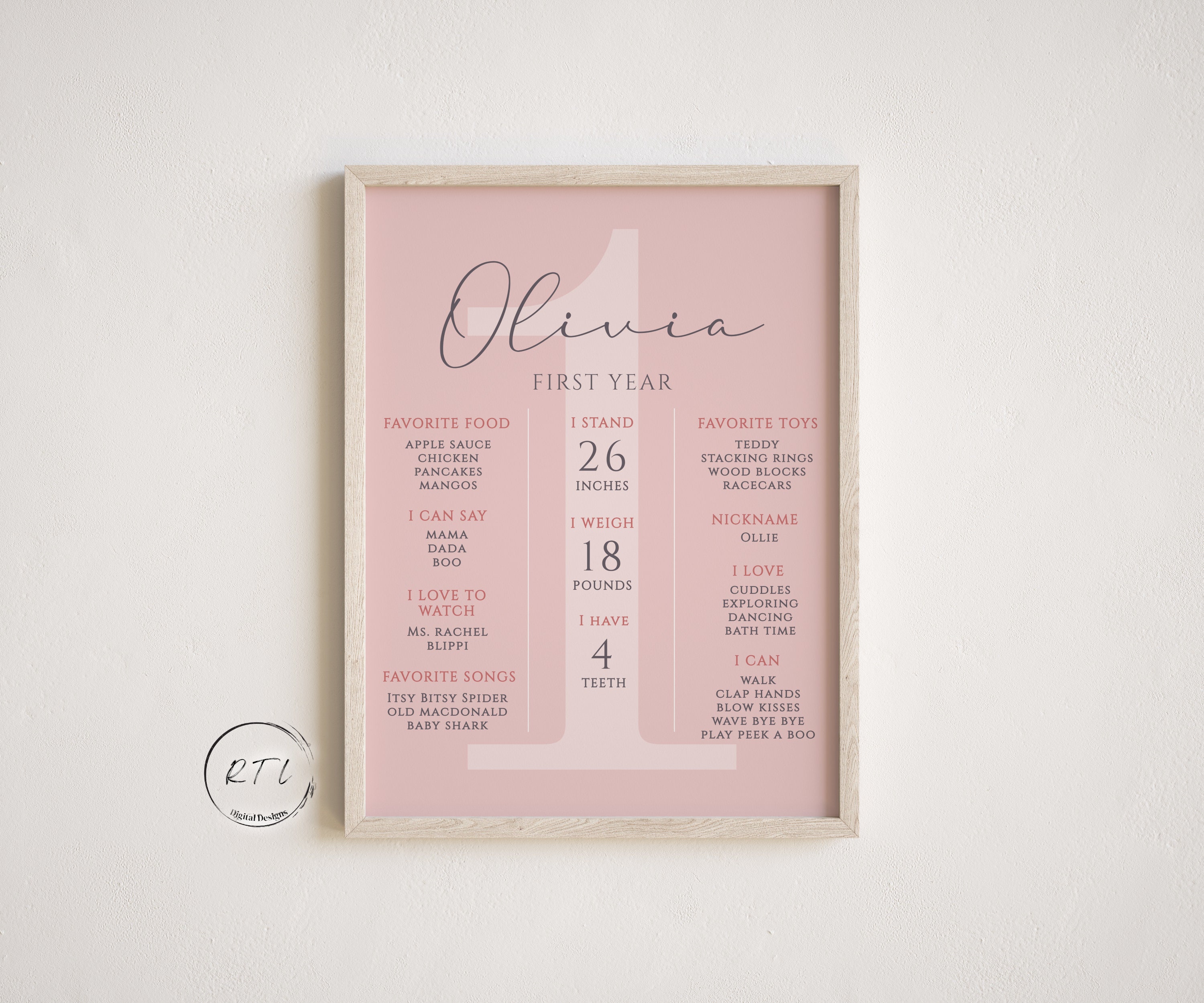 1st Milestone Board Simple Milestone Sign Minimalist - Etsy