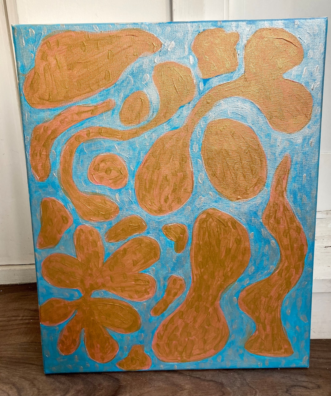 Amorphous Shapes Metallic Canvas - Etsy