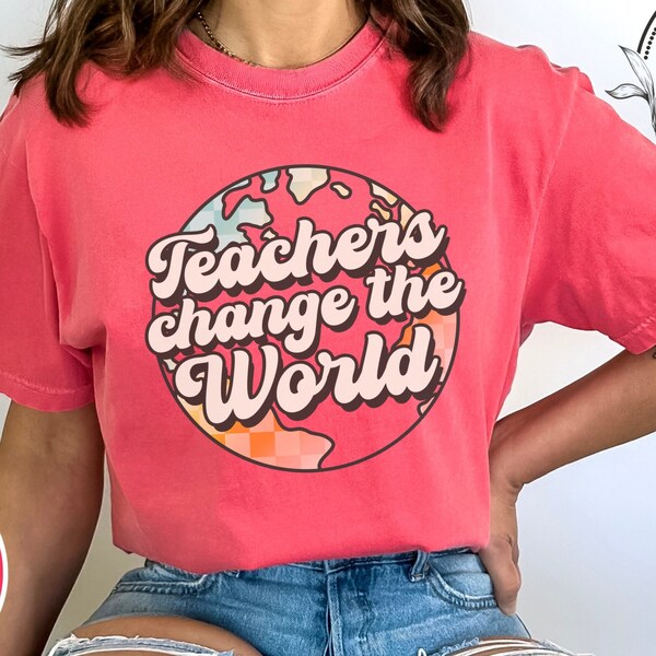 Teacher Change the World Shirt - Etsy