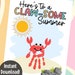 Summer Crab Handprint Printable, Baby Handprint Craft, Summer Art for ...