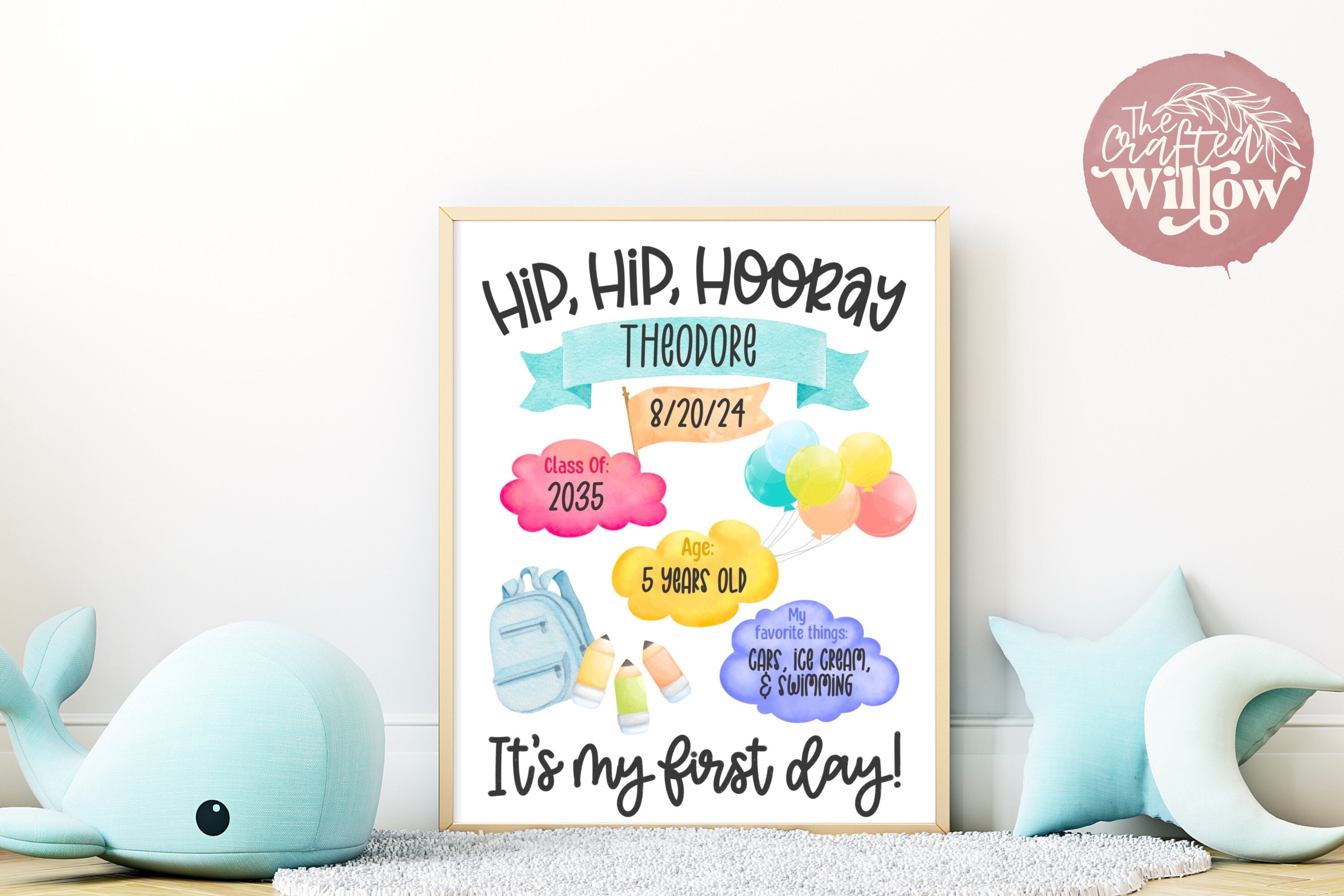 Printable First Day of School Sign, Back to School, First Day School ...