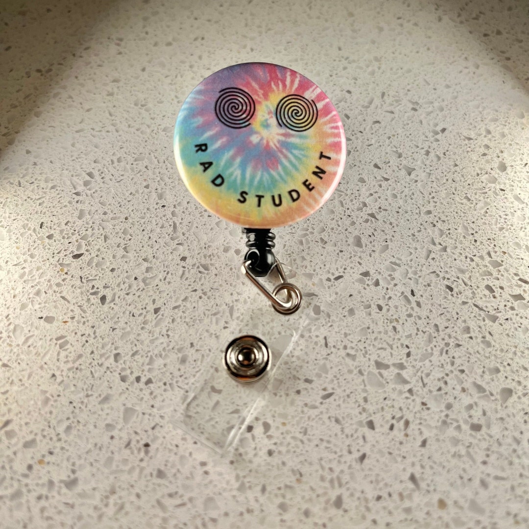 RAD Student SMILEY FACE Badge Reel Xray Badge Nurse Badge Reel Retro ...
