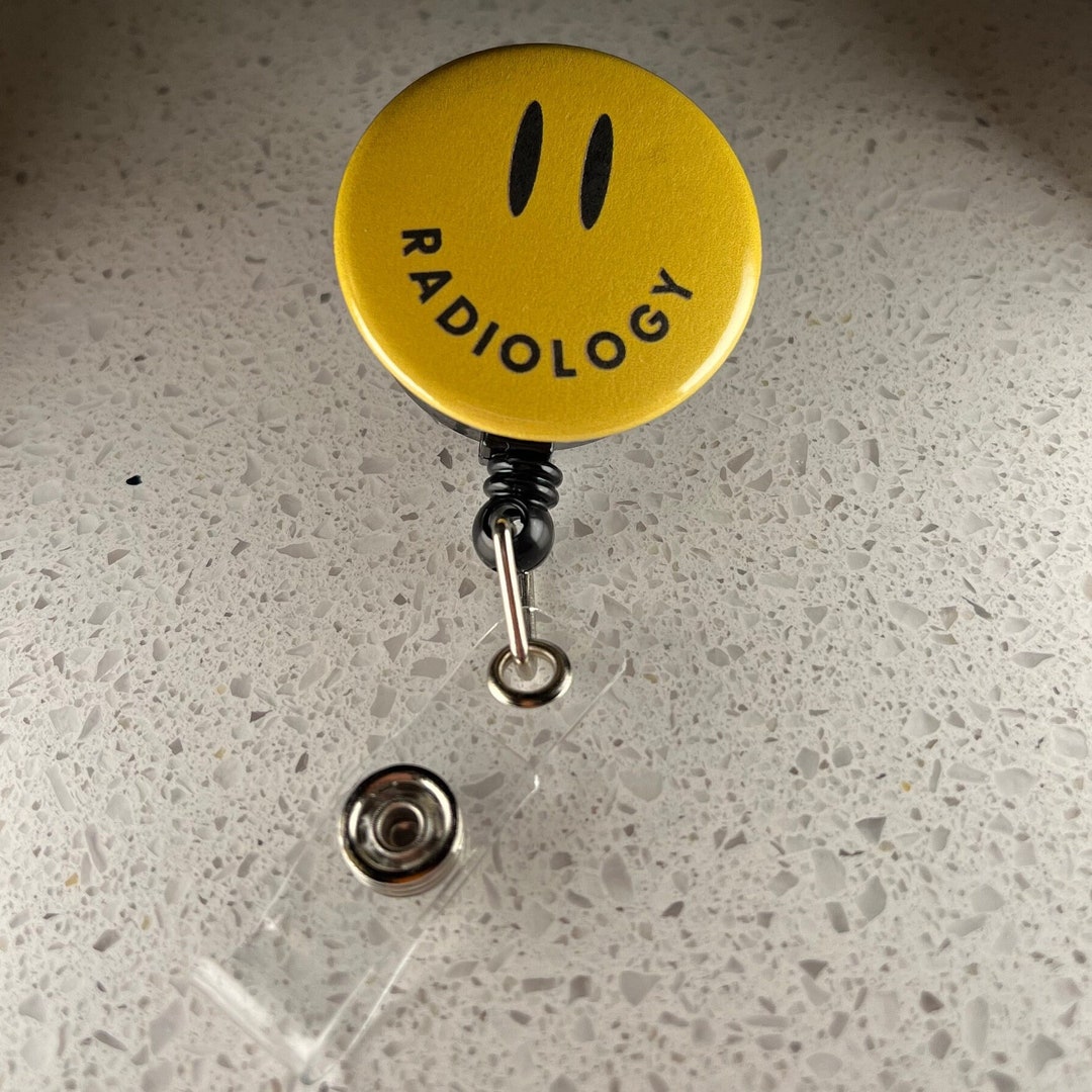 RADIOLOGY Smiley Face Badge Reel Xray Badge Nurse Badge Reel Gift for ...