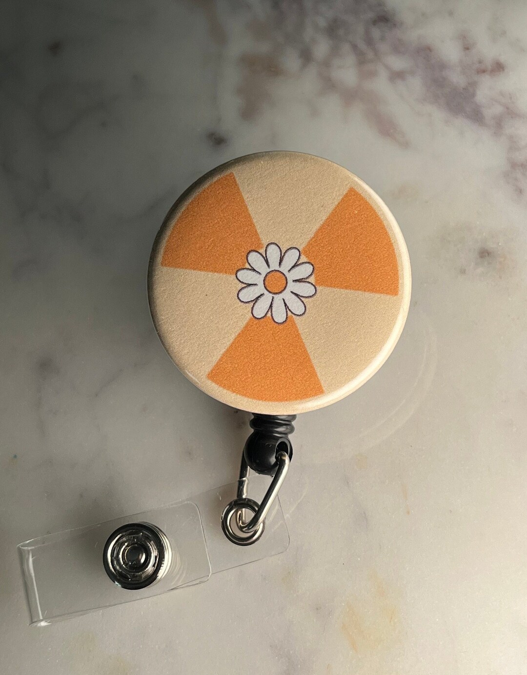 Rad Daisy Radiation Symbol Badge Reel RETRO Xray Badge Nurse Badge Reel ...