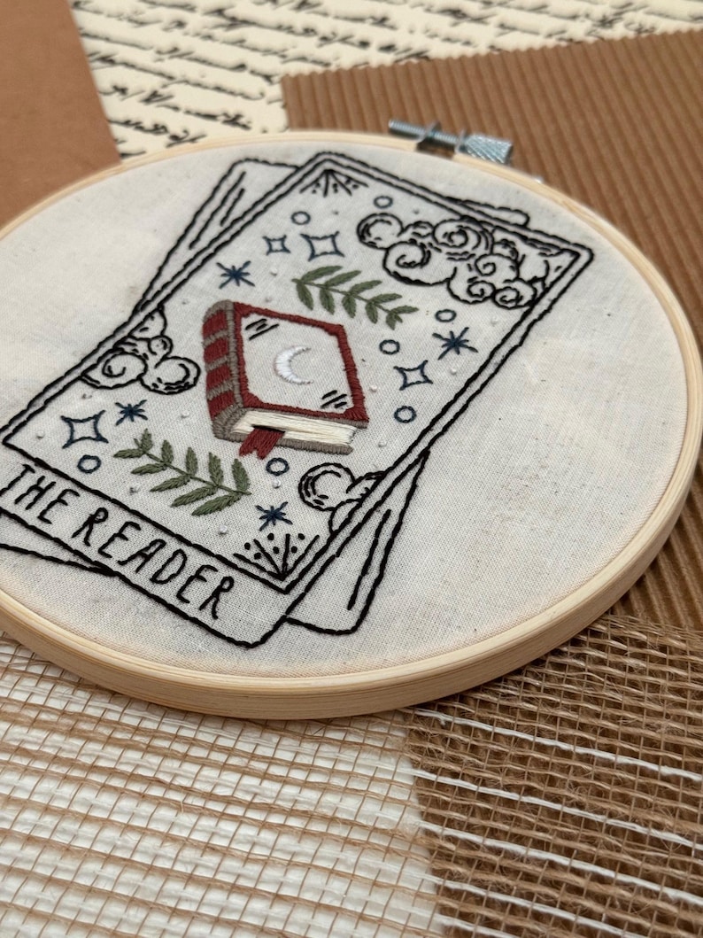 The Reader Tarot Card Embroidery Pattern: Witchy Needlepoint (PDF ...