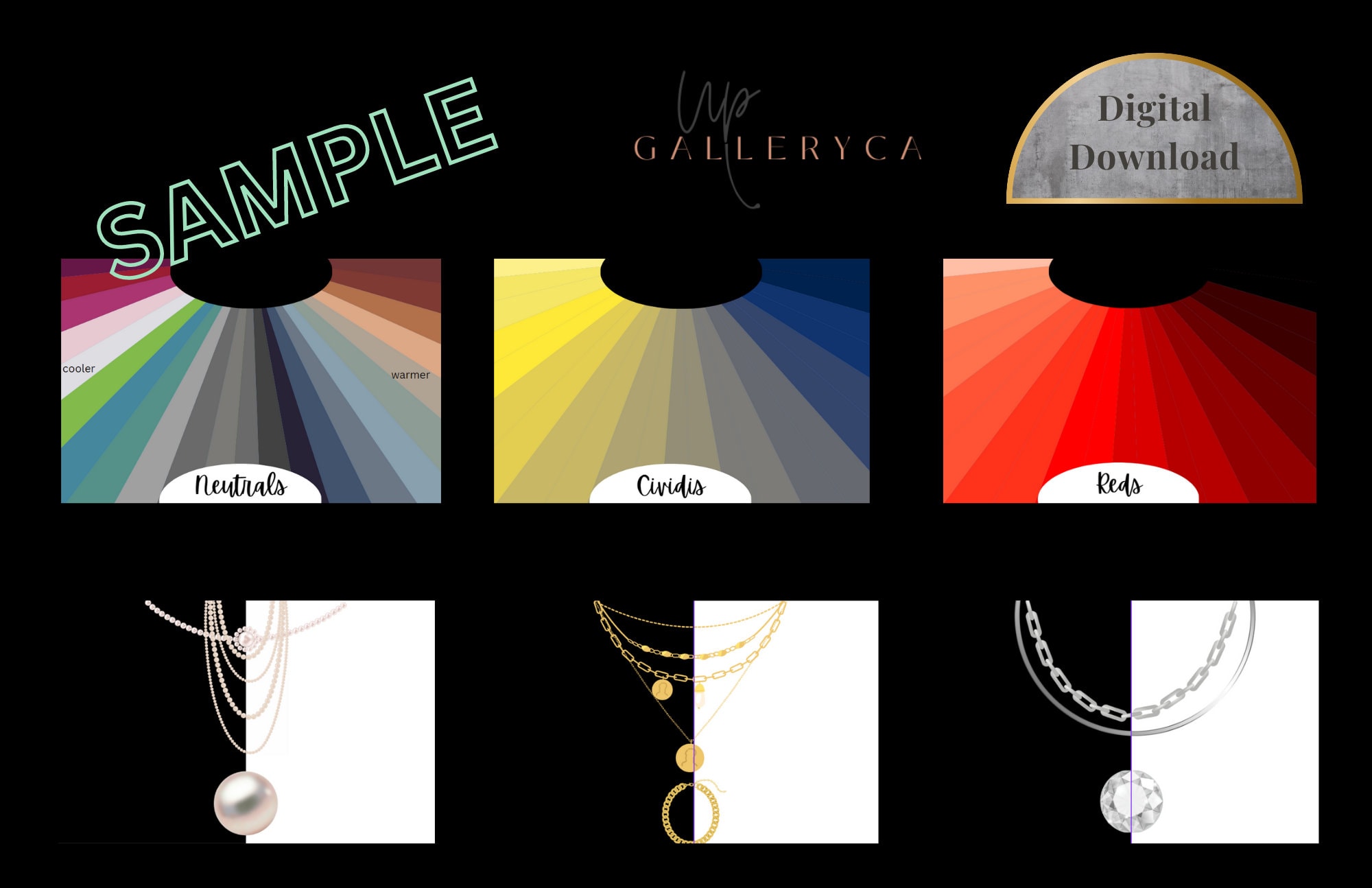 Color Analysis Swatch Digital Download Pantone Spring Summer Autumn ...