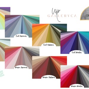 Color Analysis Swatch Digital Download Cool Warm Spring Summer Fall ...
