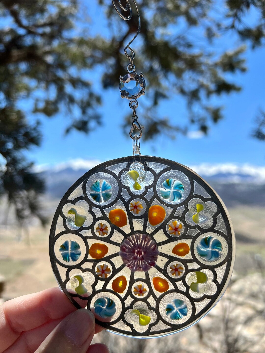 Gothic Window Suncatcher, Cathedral Window Decor, Gothic Fused Glass ...