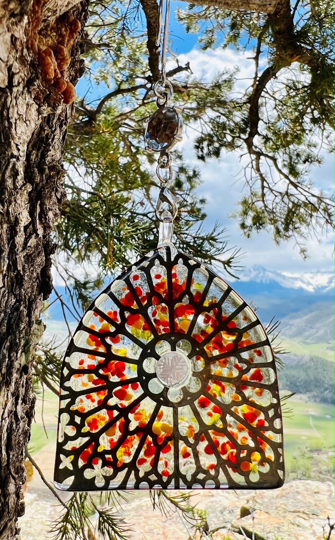 Glass Arched Cathedral Window Suncatcher, Glass Arched Church Window ...
