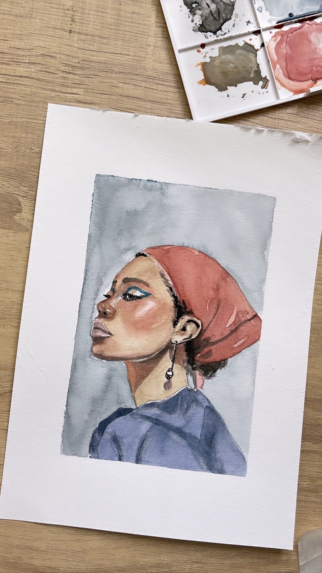 Handmade Portrait, Watercolor Handmade Painting for Gift. Custom ...