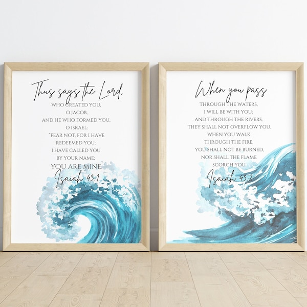 Coastal Biblical Poster - Etsy