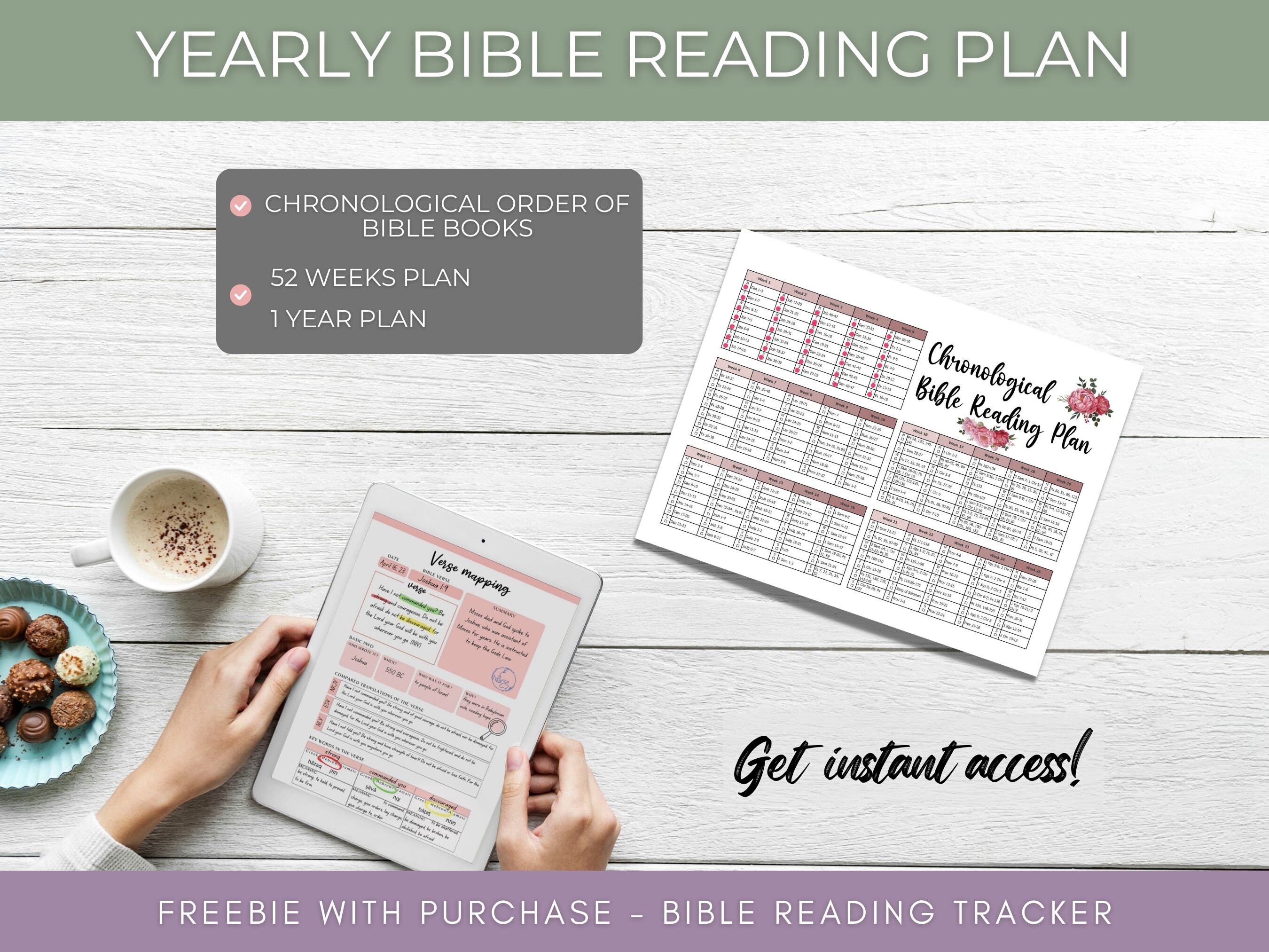 Chronological Bible Reading Plan Printable 1 Year Protestant Bible ...