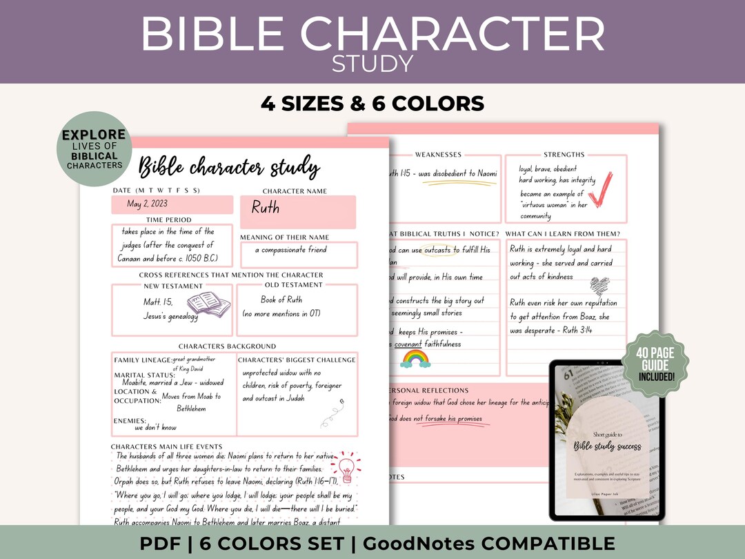 Bible Character Study, Bible Study Printables, Christian Character ...