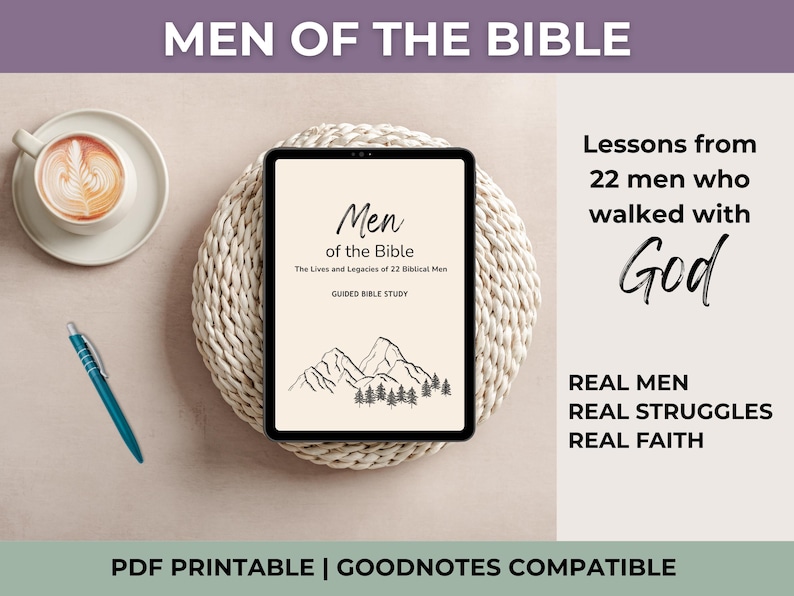 Bible Study Guide Men of the Bible Devotional Journal Bible Journal for ...