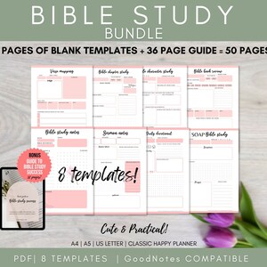 Bible Study Printables Faith Journal Inserts Digital Bible - Etsy