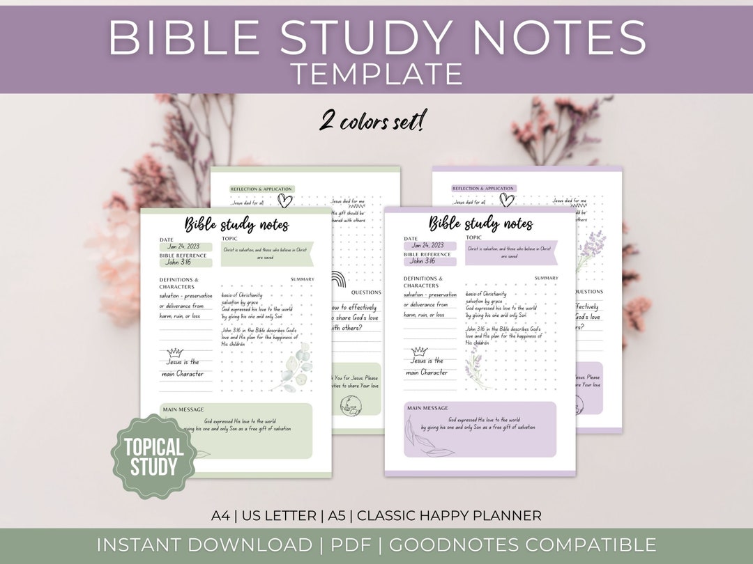 Bible Study Printable Topical Study, Bible Study Journal, Digital Bible ...