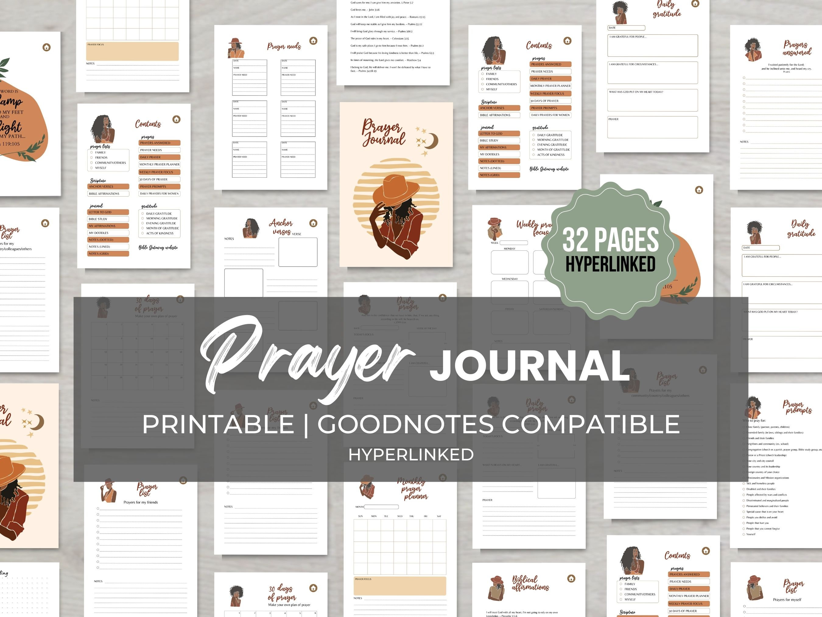 Digital Prayer Journal Christian Planner Printable Prayer Planner for ...
