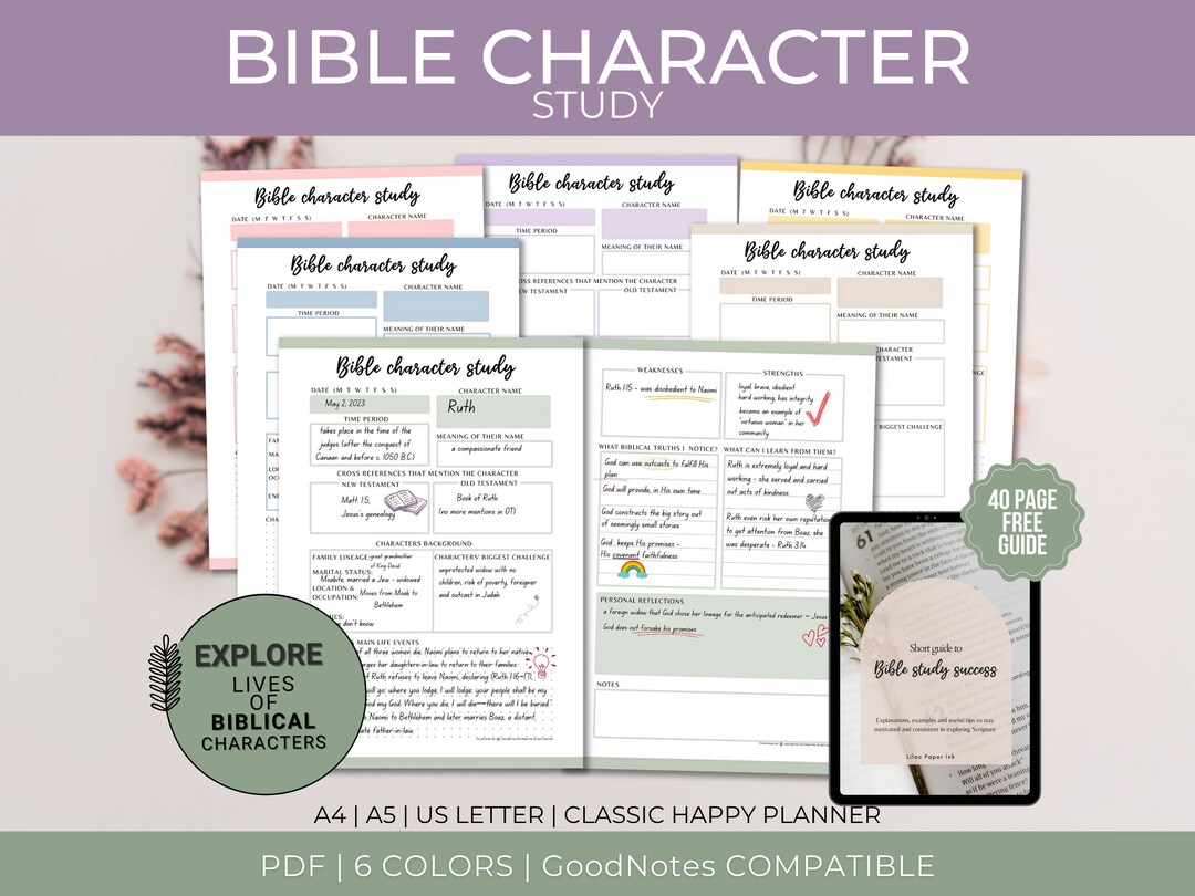 Bible Character Study, Bible Study Printables, Christian Character ...