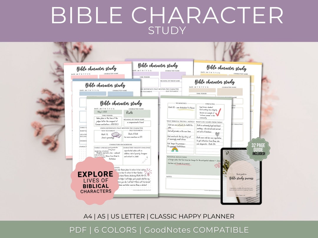 Bible Character Study, Bible Study Printables, Christian Character ...