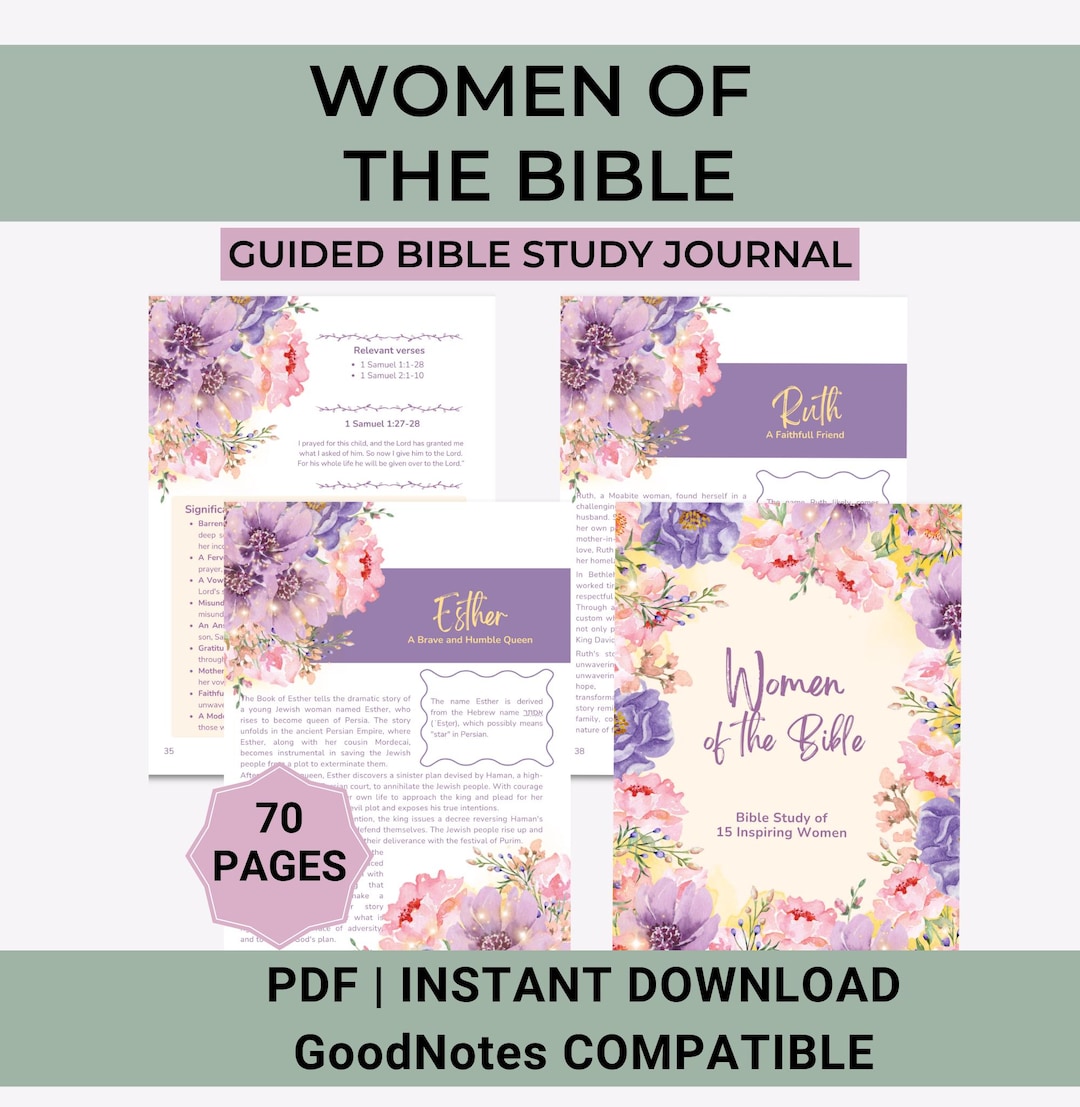 Bible Study Guide Women of the Bible Devotional Journal for Women Bible ...