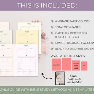 Verse Mapping Printable, Bible Study Template, Minimalist Scripture ...