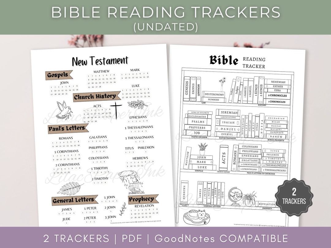 Bible Reading Tracker Digital, Books of the Bible, Printable Bible ...