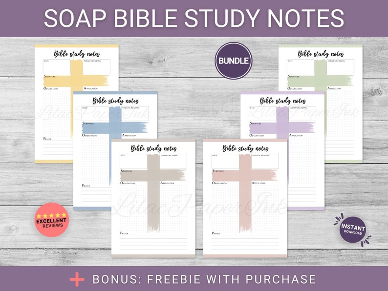 SOAP Bible Study Printable Digital Bible Study Template PDF - Etsy