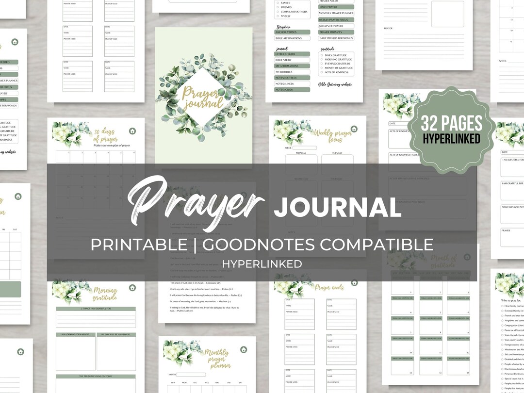 Digital Prayer Journal, Christian Planner Printable, Prayer Planner for ...