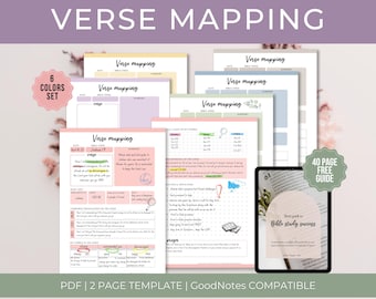Bible Verse Mapping, Digital Bible Study Printable, Bible Study Tools ...