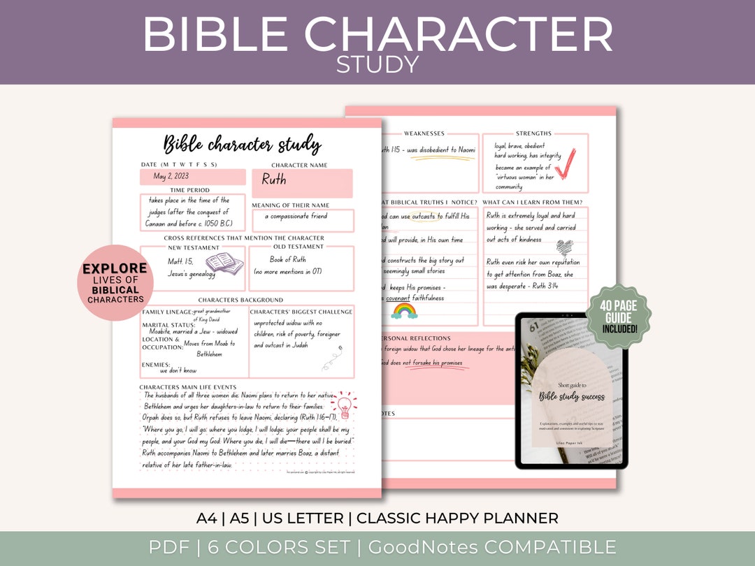 Bible Character Study, Bible Study Printables, Christian Character ...