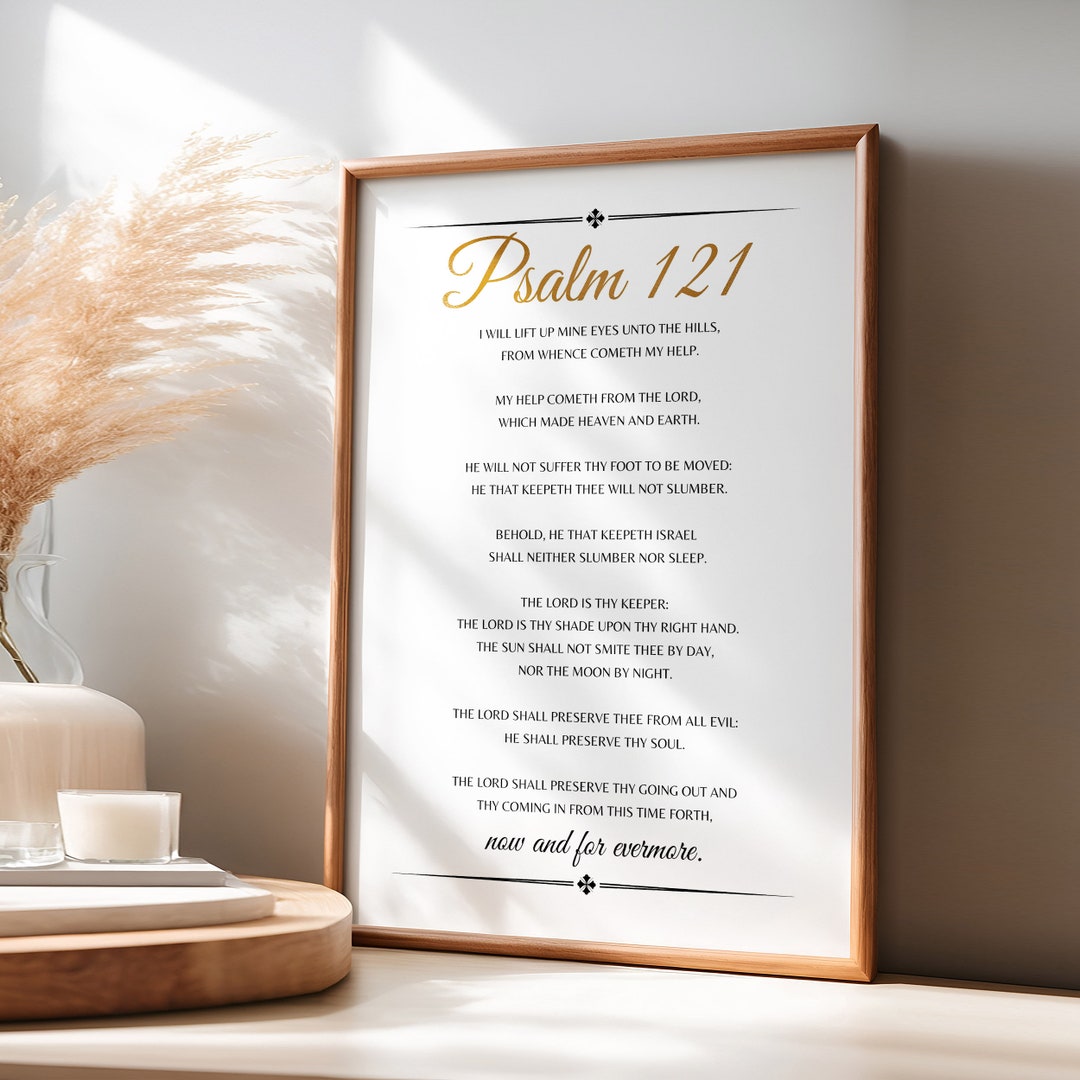 Psalm 121 Print, My Help Comes From the Lord, Modern Christian Wall Art ...