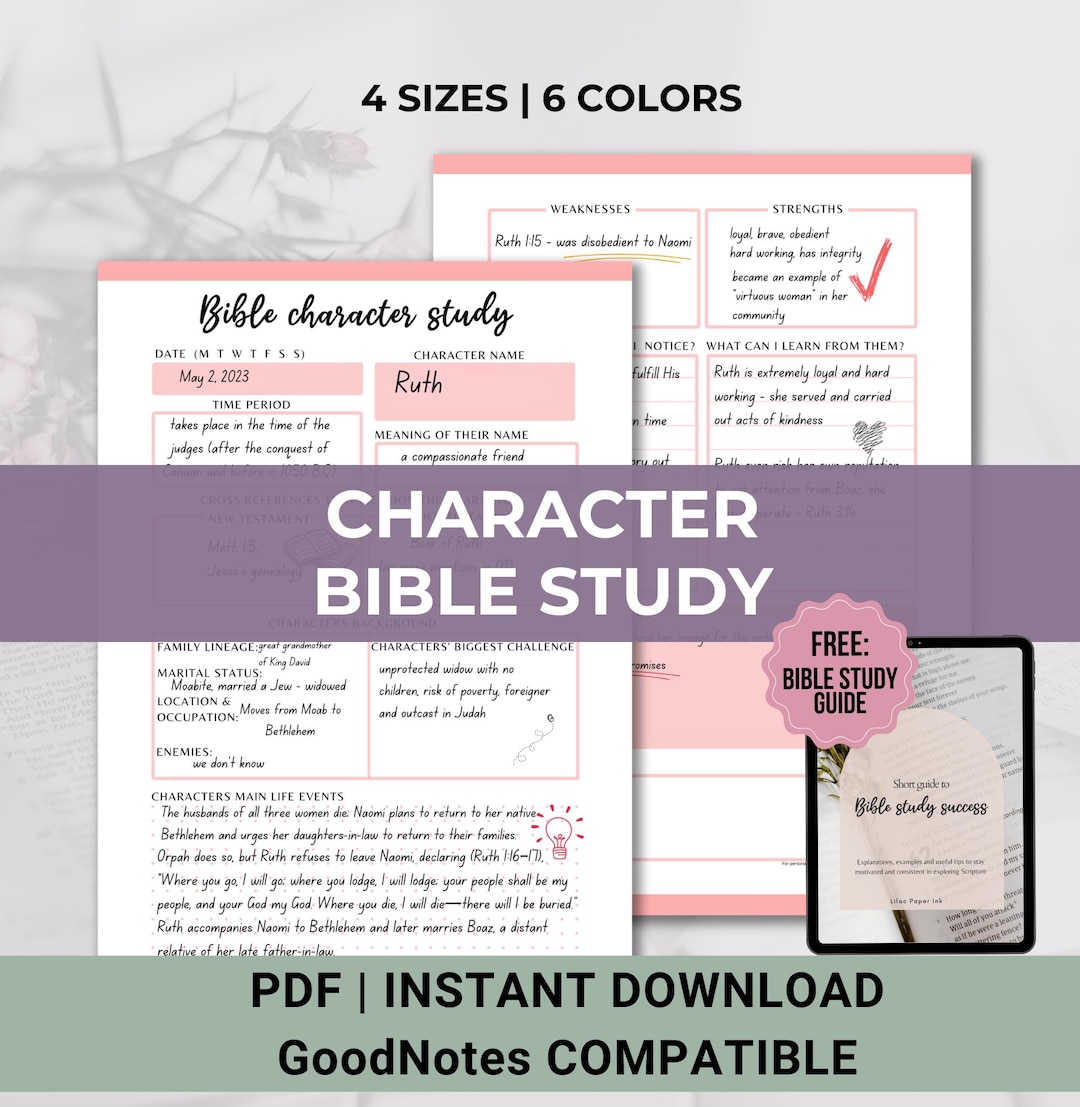 Bible Character Study, Bible Study Printables, Christian Character ...
