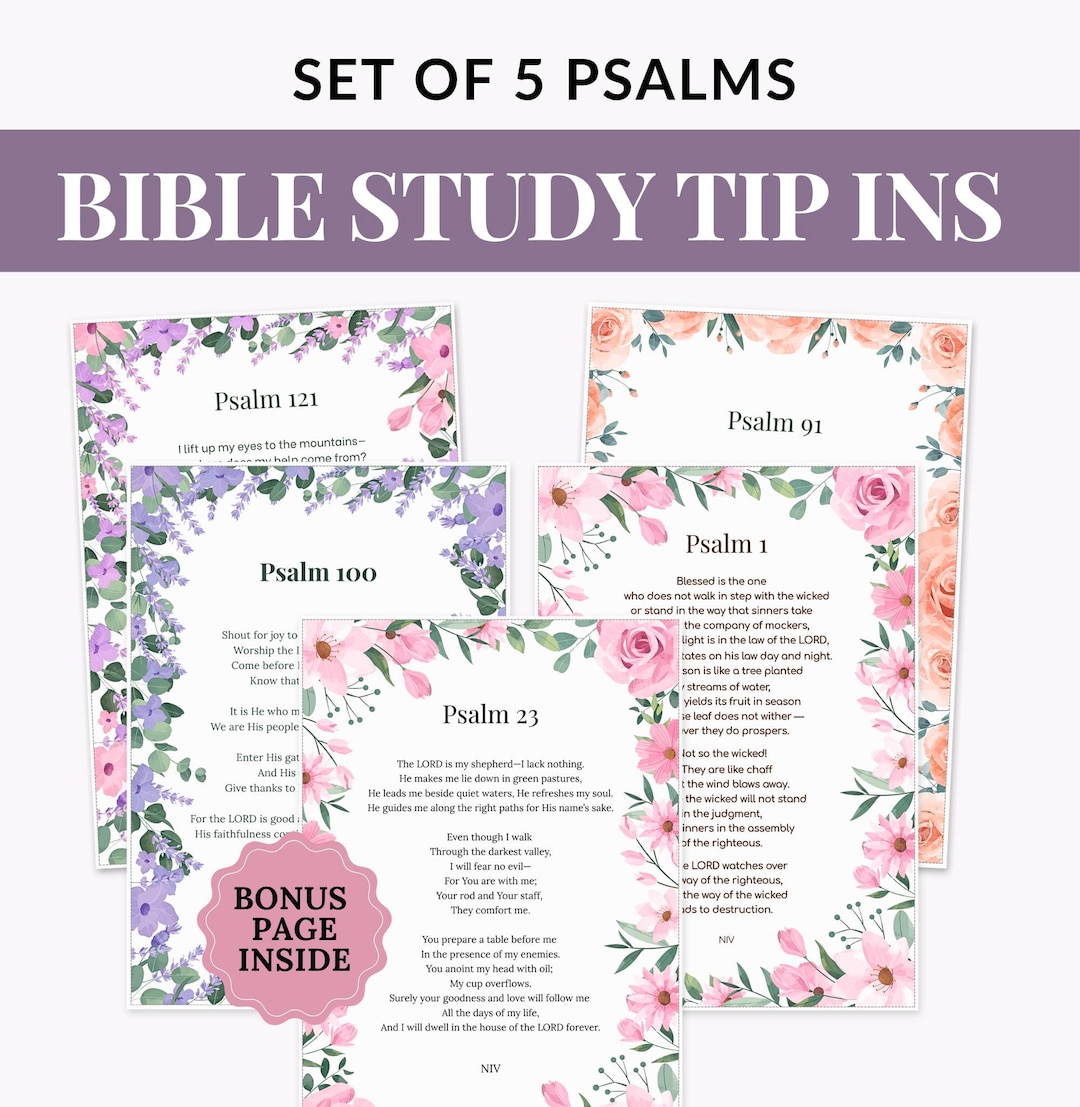 Bible Tip Ins Printable Psalms Loaded Bible Personalized Christian War ...